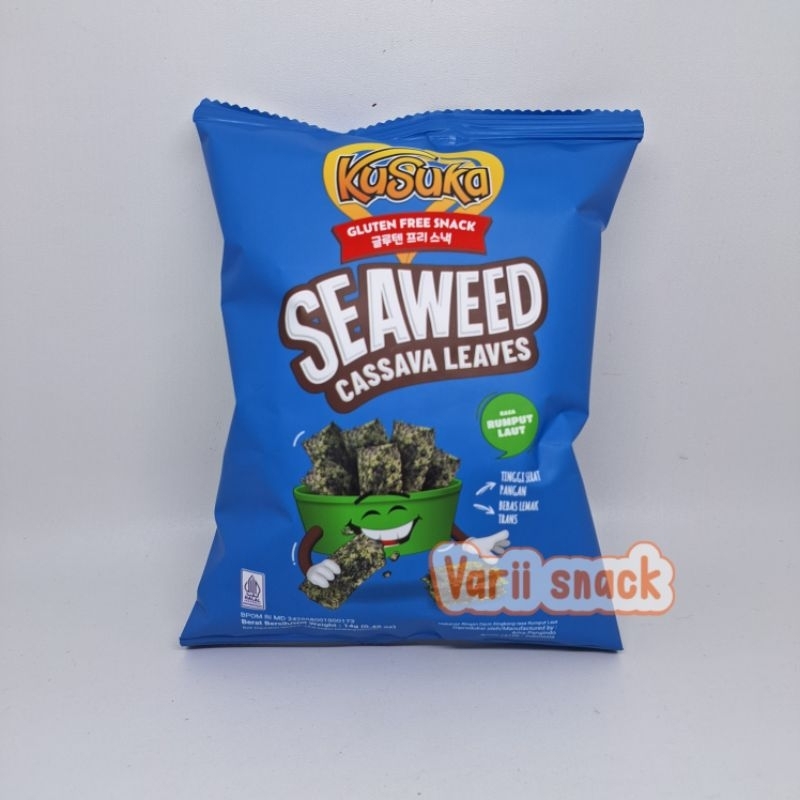 Jual Kusuka Seaweed Cassava Leaves Snack Dengan Gluten Free 1 Renceng ...