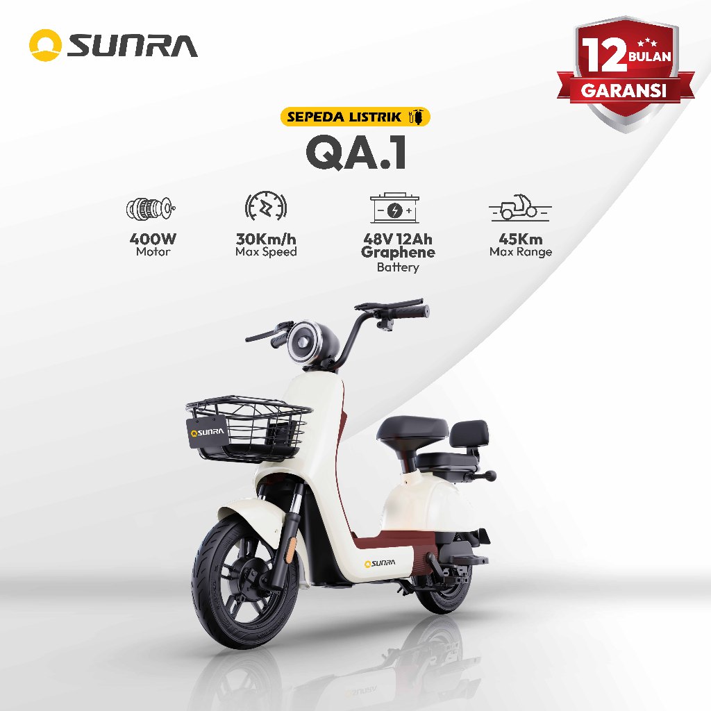 Jual SUNRA QA1 Sepeda Listrik 48V 12Ah sepeda listrik Dengan Pedal ...