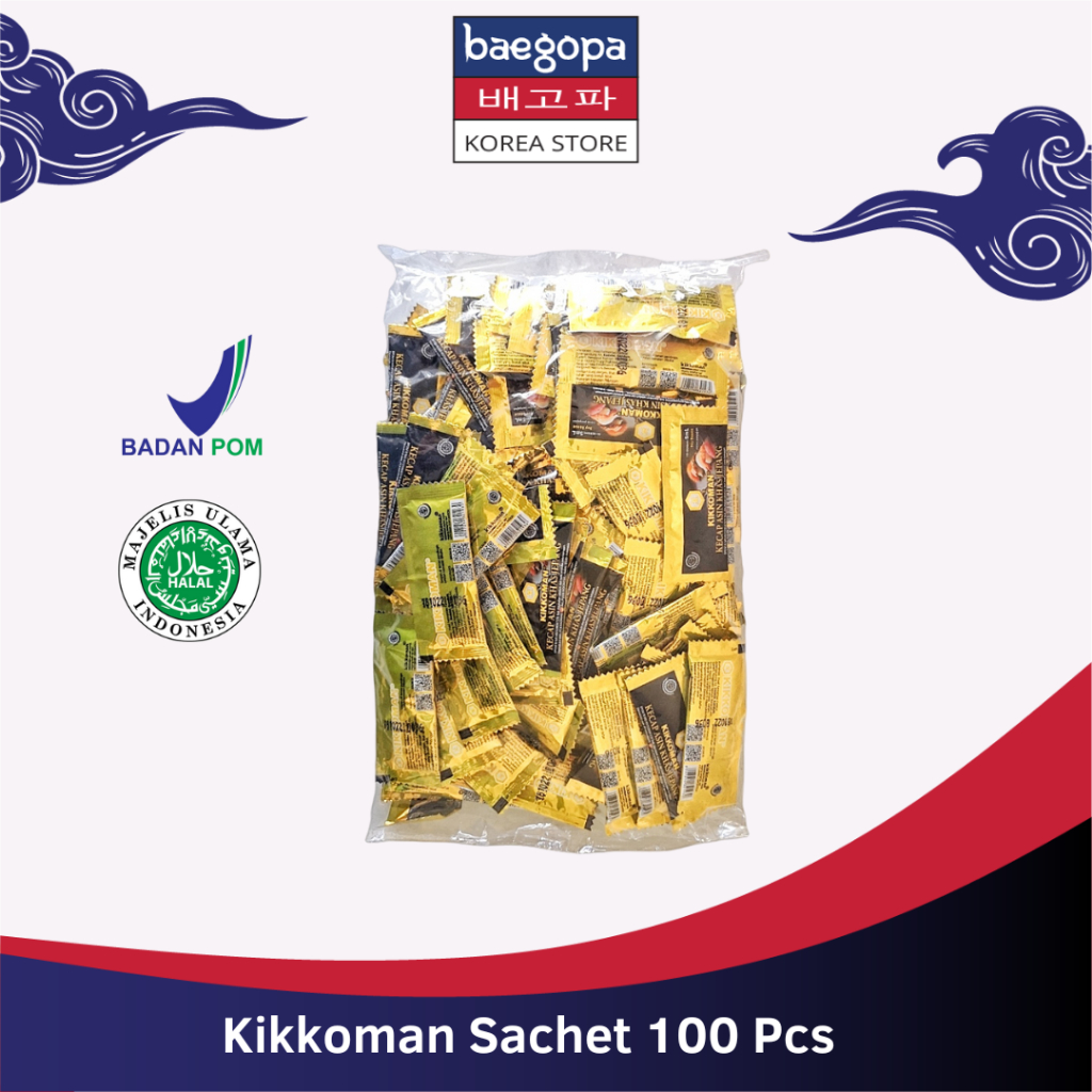 Jual KIKKOMAN Shoyu Kecap Asin Jepang Sachet 5ml x 100 pcs Halal ...