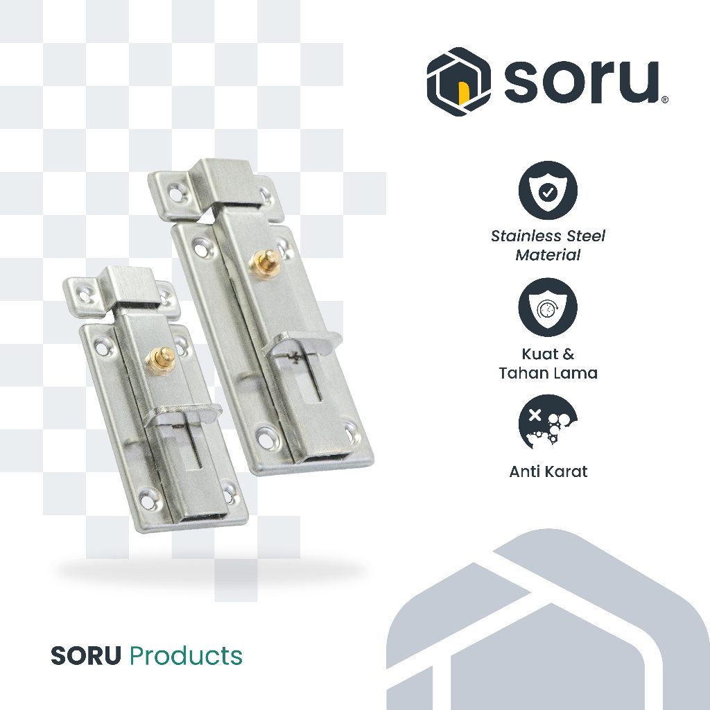 Jual Slot Pintu Per Pegas Spring Otomatis Stainless Grendel Kunci Pintu ...