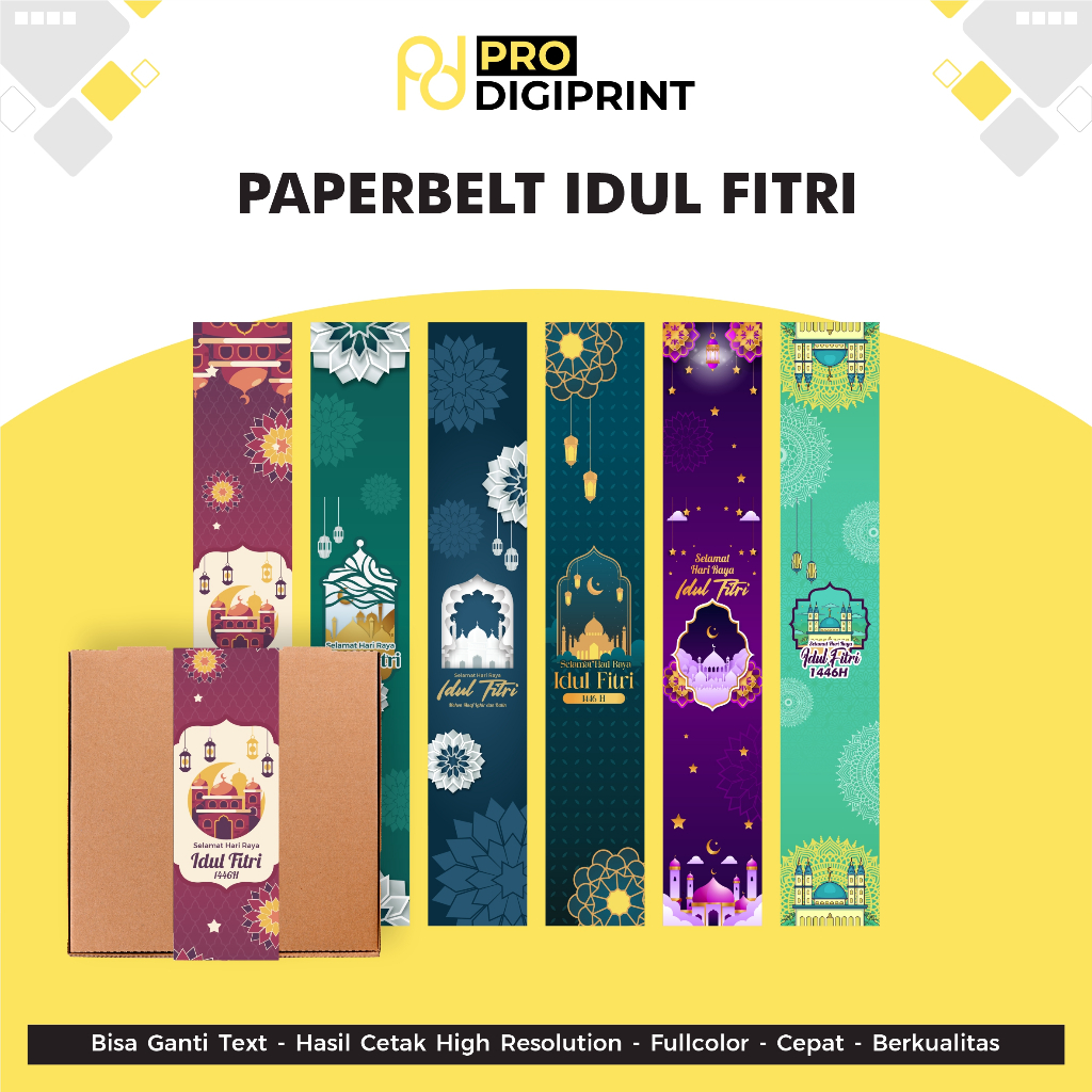 Jual Cetak Paper Belt - Idhul Fitri - Packaging Sleeve Ukuran 5 x 30,5 ...