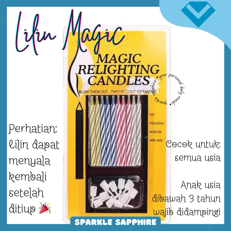 Jual LILIN MAGIC RELIGHTING CANDLES Lilin Ulang Tahun Ultah dapat ...
