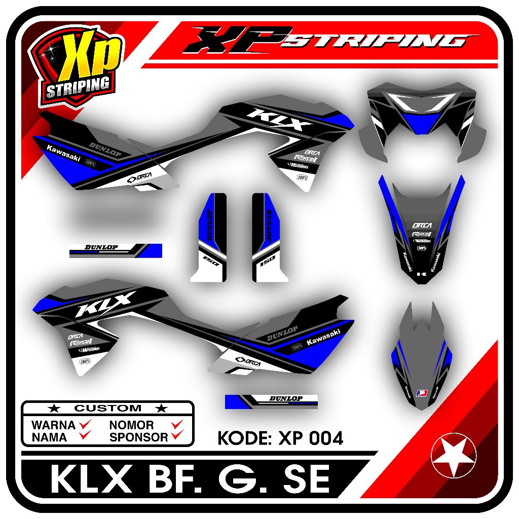 Jual Striping KLX BF,G,SE - Sticker Striping Kawasaki KLX BF,G,SE ...
