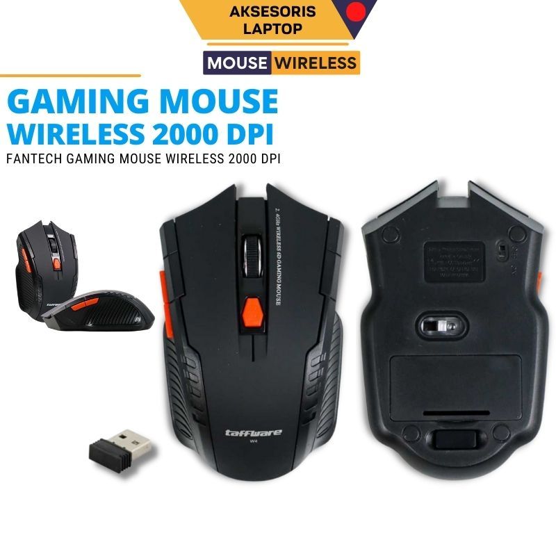 Jual Taffware Fantech Gaming Mouse Wireless 2000 DPI - W4 | Shopee ...