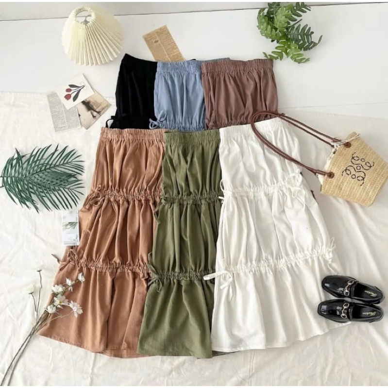 Jual Rok linen serut by have it | Shopee Indonesia