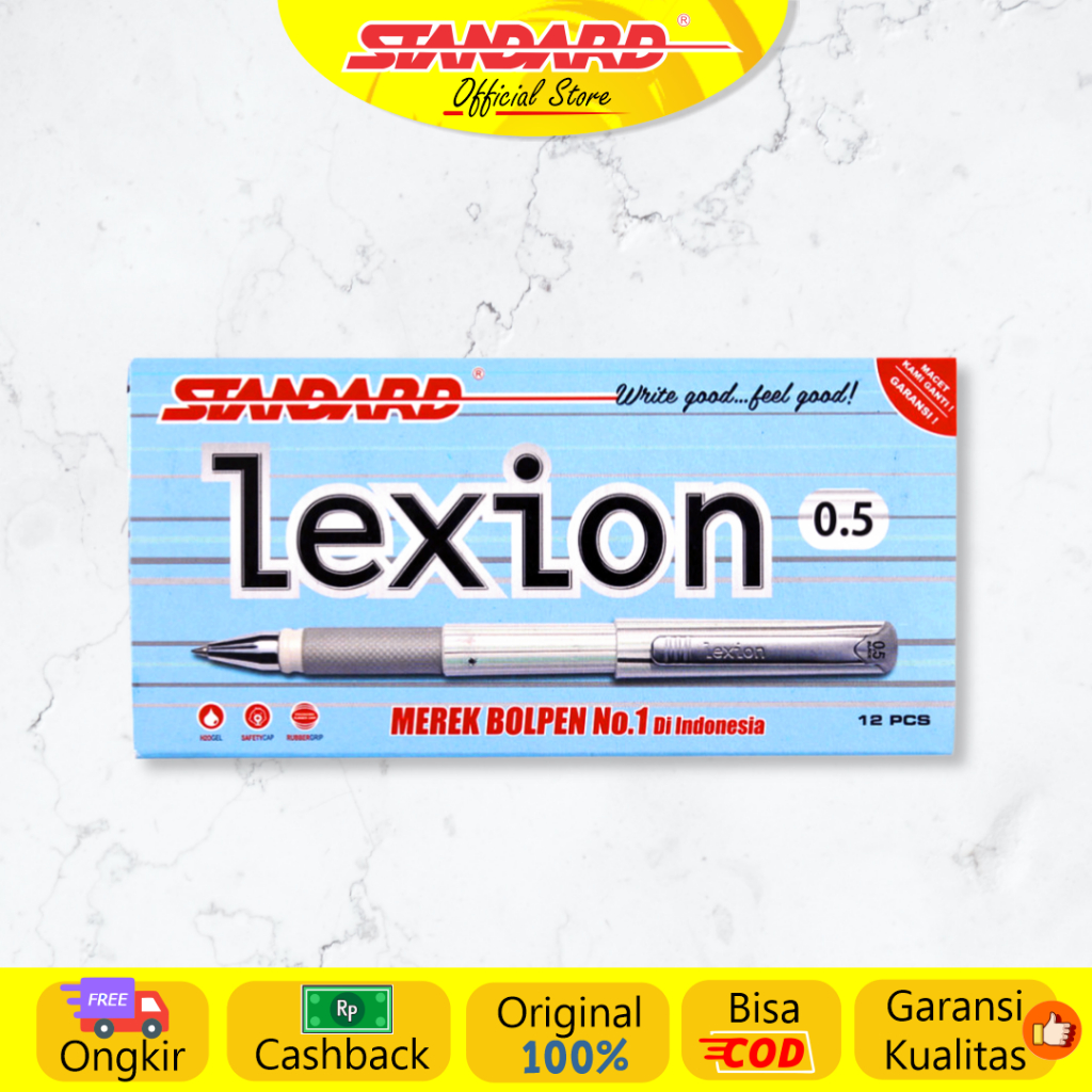 Jual Standard Pen - Lexion 0.5 Black (Pulpen, Pena, Ballpoint, Pen) | Shopee Indonesia