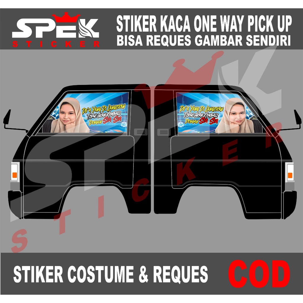 Jual STIKER ONE WAY KACA PINTU PICK UP BISA REQUEST SESUAI SELERAA ...