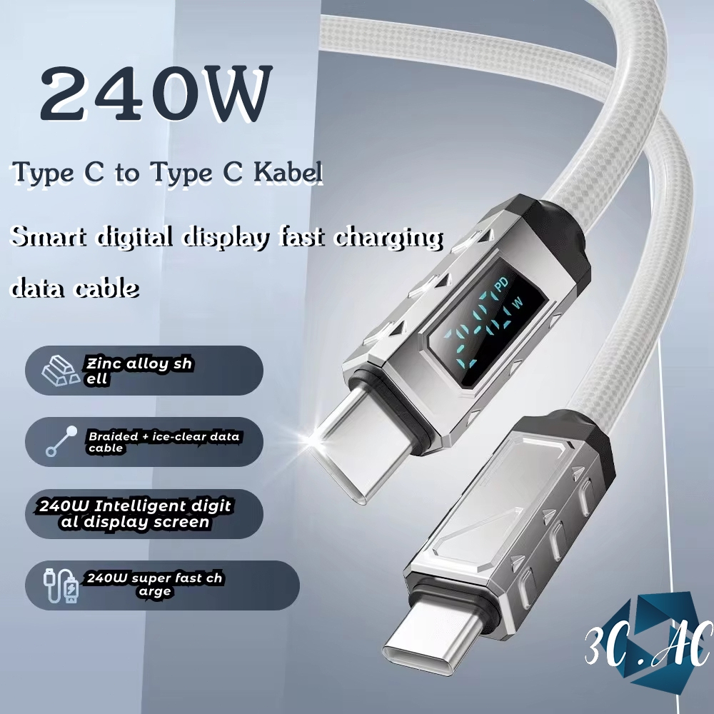 Jual 1.5M 240W Fast Charging Data Cable PD Type-C to Type C Kabel Data ...