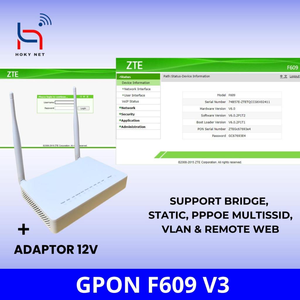 Jual NEW GPON F609 V3 + dengan adaptor Modem ONU ONT | Shopee Indonesia
