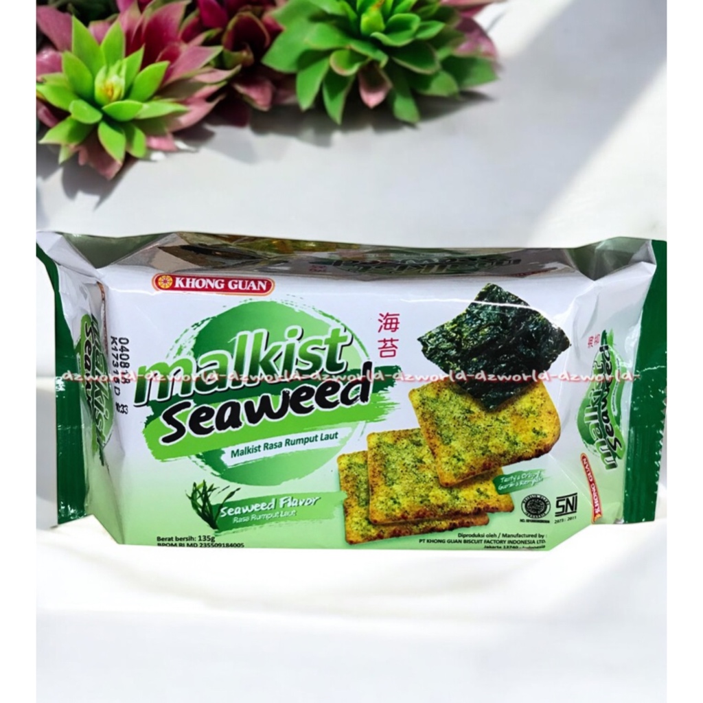 Jual Khong Guan Malkist 135gr Rasa Seeawed Creakers Biskuit Krakers ...