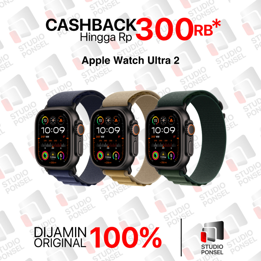 Jual Apple Watch Ultra 2 Black Titanium Case 49mm Alpine Loop Strap ...