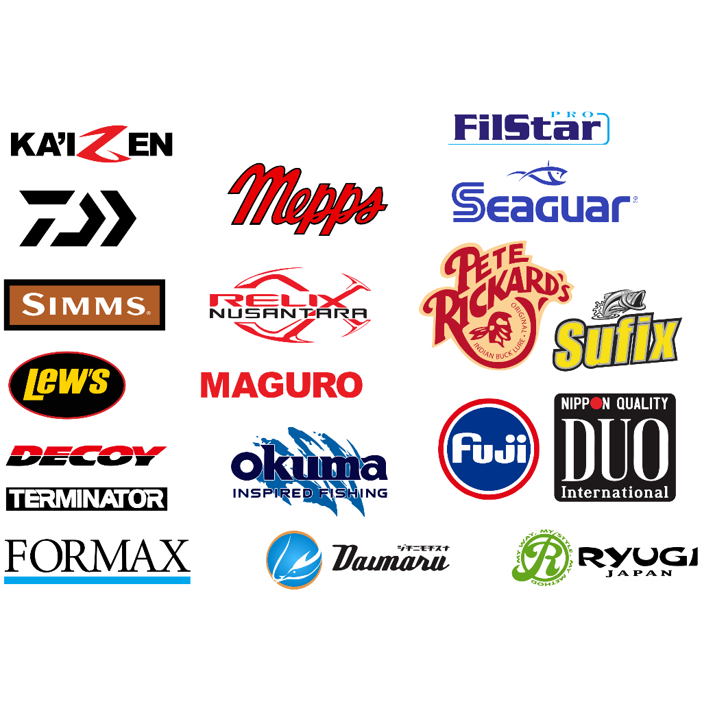 Jual Stiker Mancing Brand Murah Anti Air dan sudah cutting tinggal ...