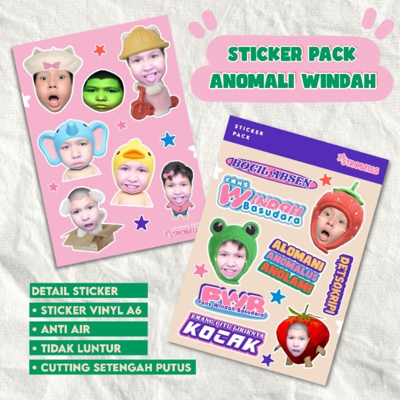 Jual [PRE-ORDER] STICKER PACK ANOMALI WINDAH BASUDARA | STIKER WINDAH ...