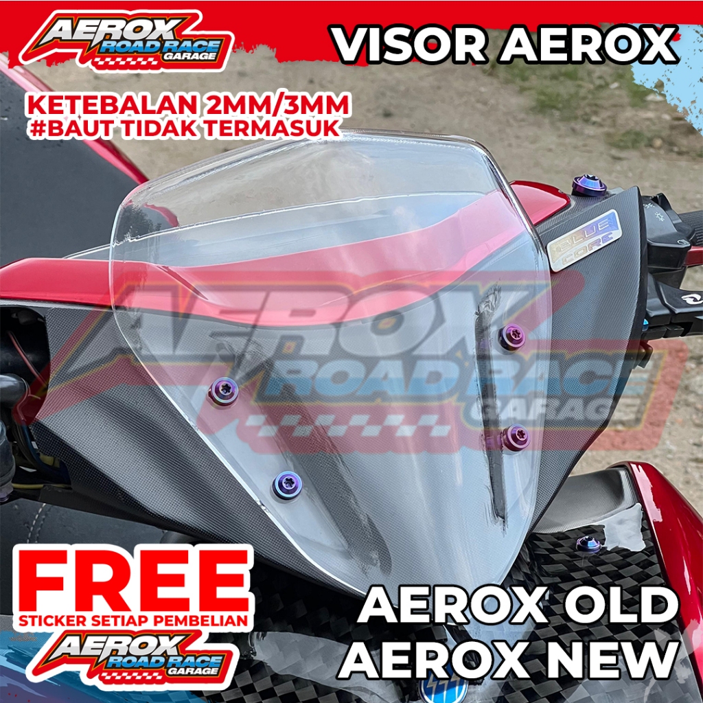 Jual Windshield aerox standar bening visor new aerox standar bening old ...