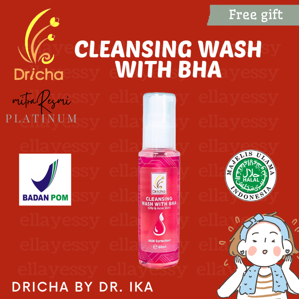 Jual DRICHA CLEANSING WASH WITH BHA ( kulit berminyak & berjerawat ...
