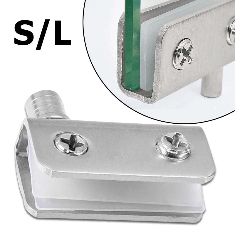Jual 2pcs Engsel Pivot Jepit Pintu Kaca 8mm Kabinet - Counter Plate ...