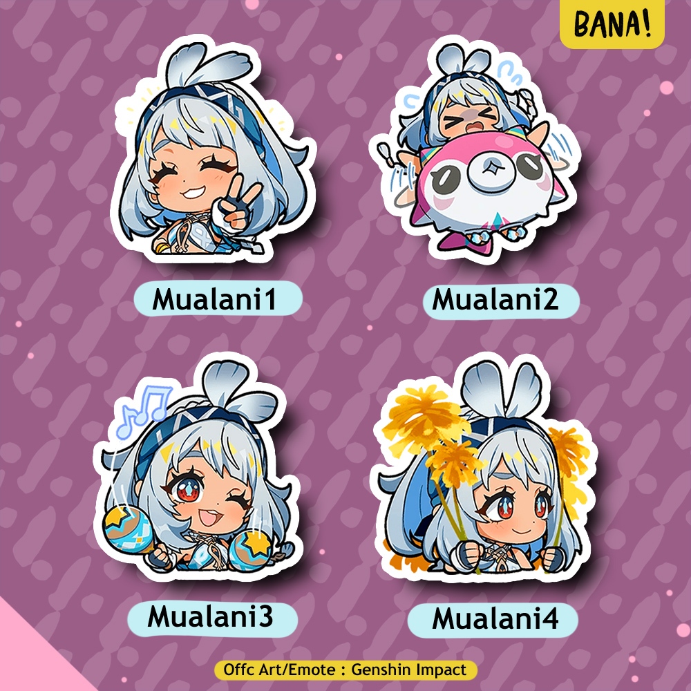 Jual Stiker MUALANI Genshin Impact Sticker Anime Waterproof Bijian ...