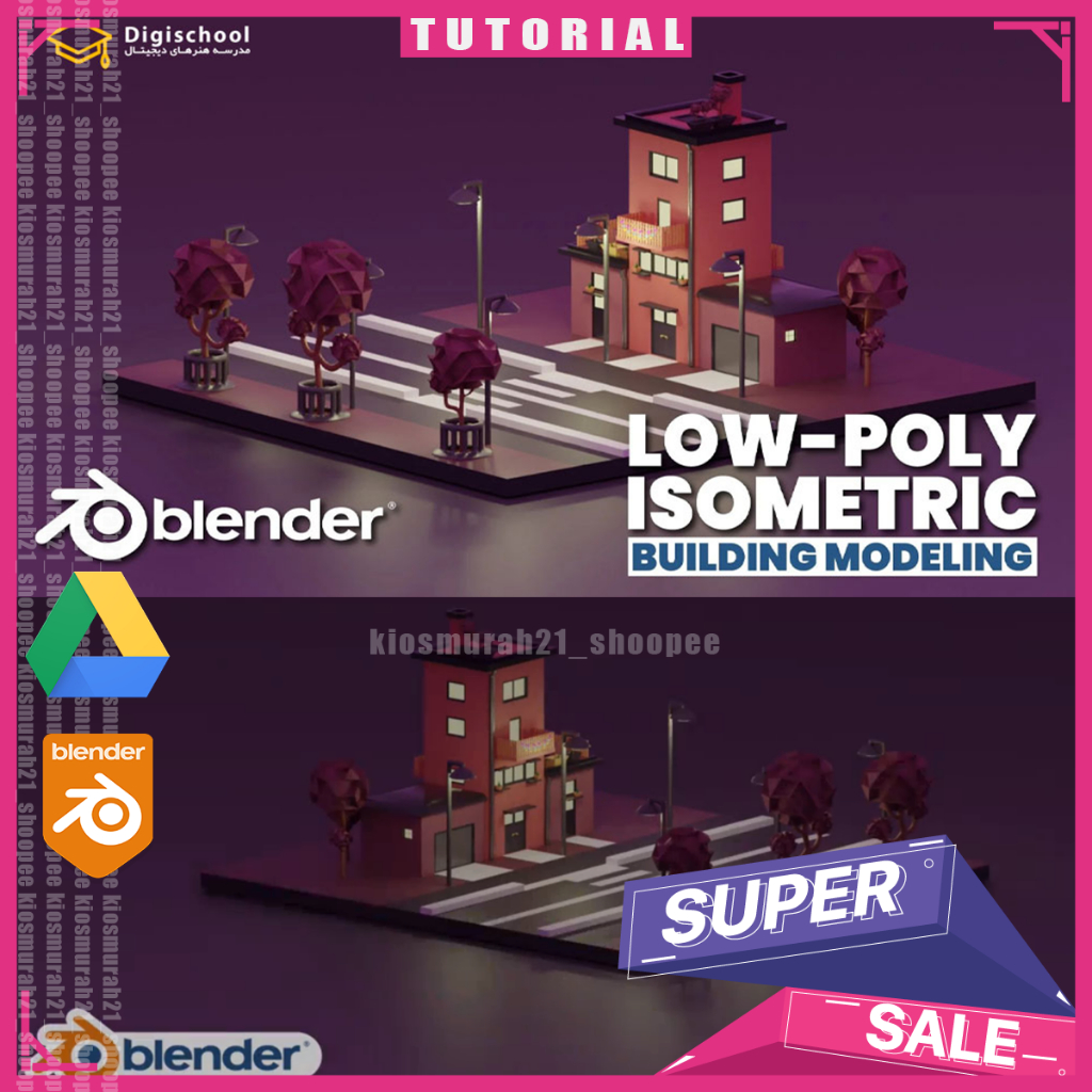 Jual Low Poly Isometric Modeling In Blender - Blender 3D Tutorial | Shopee Indonesia