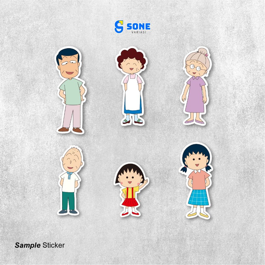 Jual Sticker Pack Chibi Maruko Chan Aesthetic- untuk Laptop, Motor, dan ...