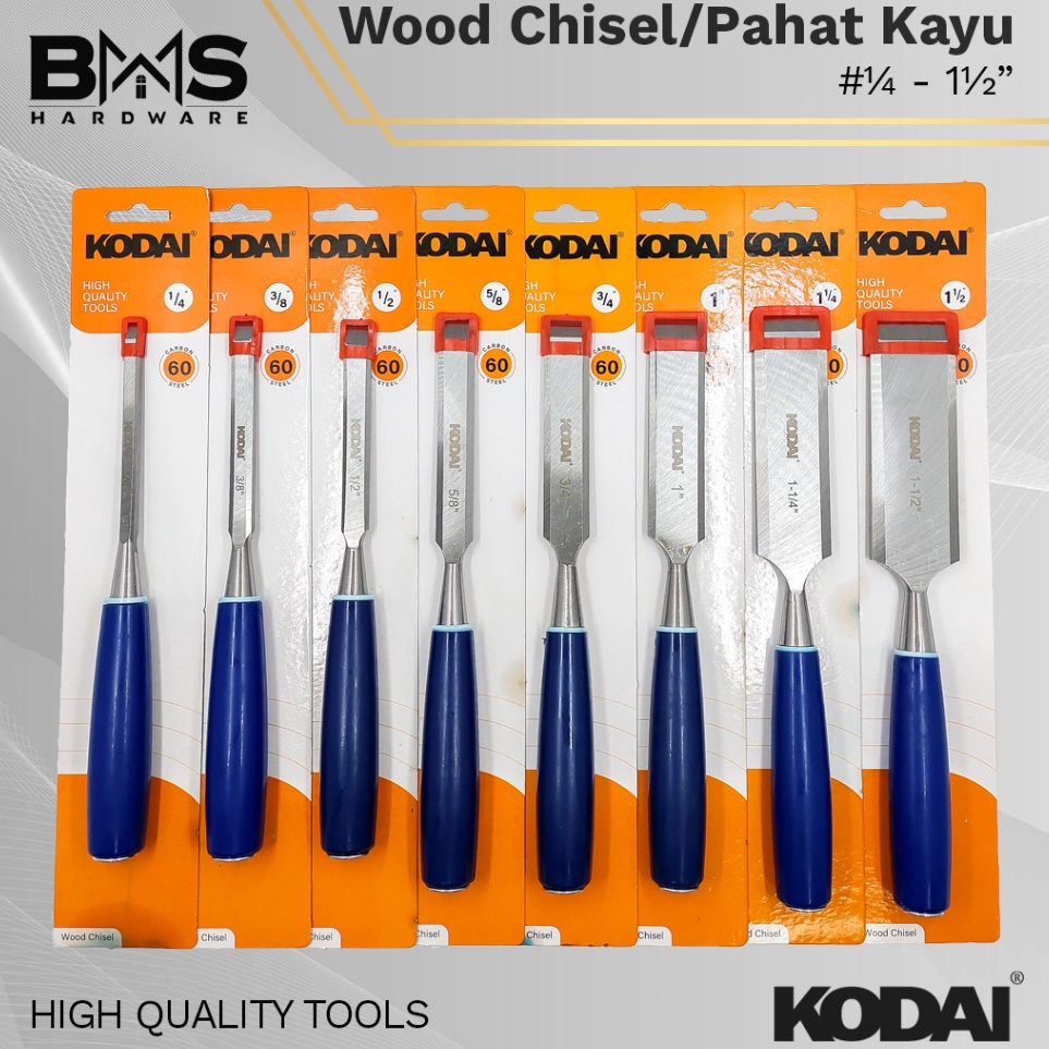 Jual Obral Baru Pahat Kayu Wood Chisel KODAI 14 38 12 58 34 1 1 14 1 12 ...