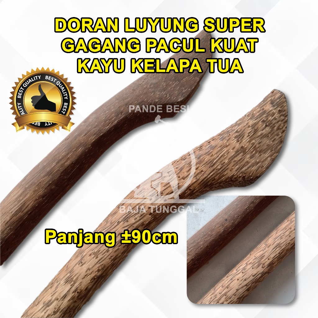 Jual Doran Luyung Super Gagang Cangkul Pacul Bahan Kayu Glugu / Batang ...