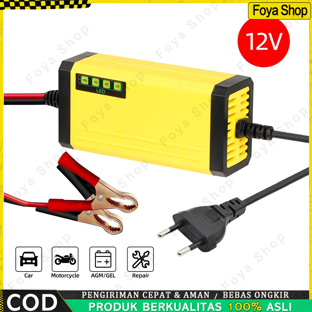 Jual Charger Aki Casan Aki Motor Mobil Otomatis 2A-20A 12Volt/24Volt Portable Automatic Charger ...