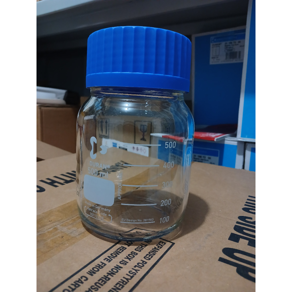 Jual DURAN Laboratory bottle wide mouth 500 ml / Duran botol mulut ...