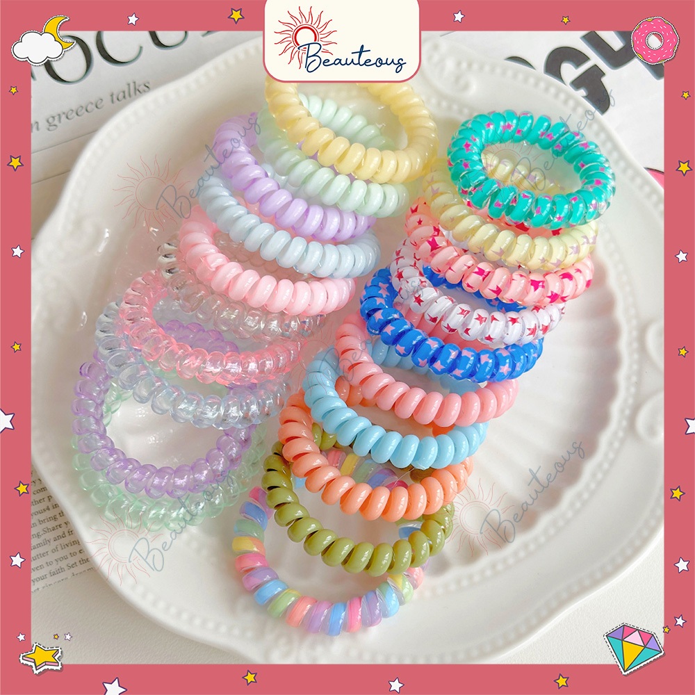 Jual Kuncir Rambut Spiral Karet Kabel Elastis Fashion Wanita Simple ...