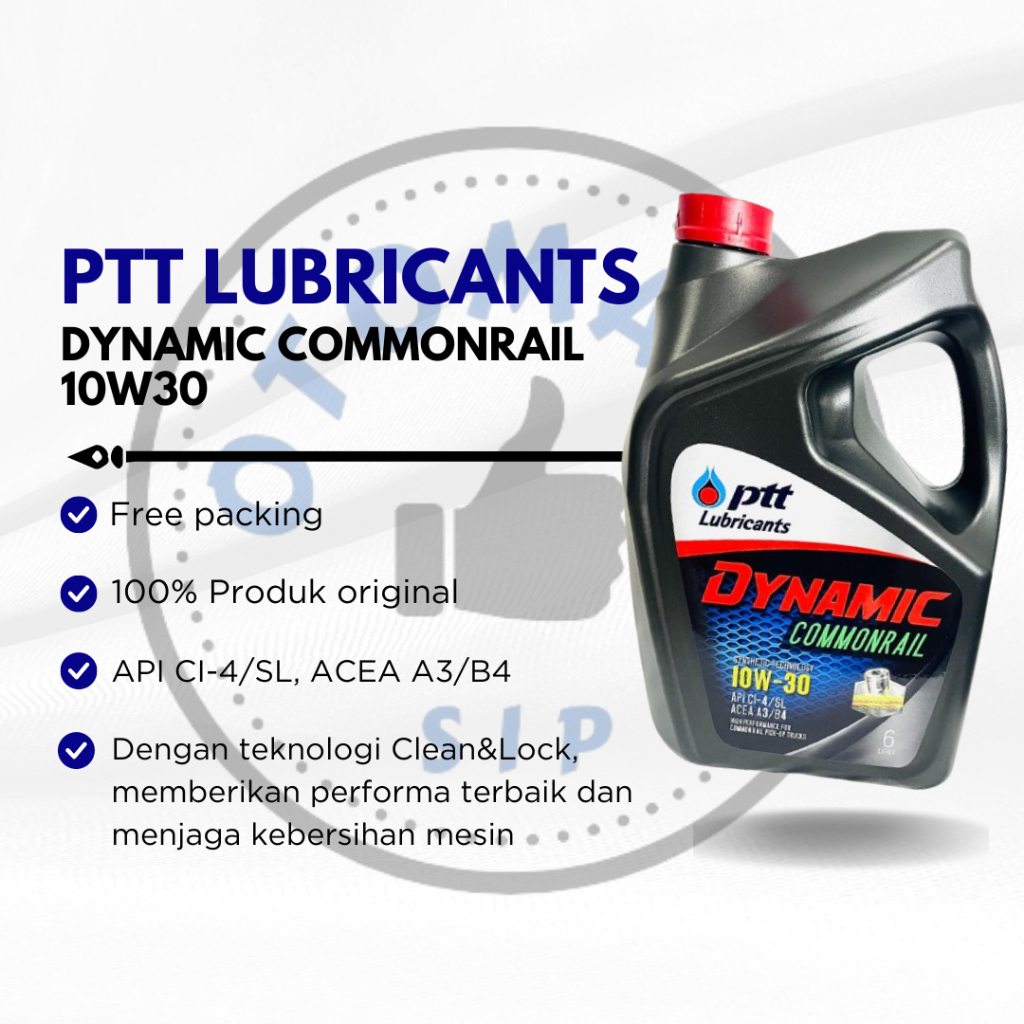 Jual Oli Diesel PTT Lubricants Dynamic Commonrail 10W30 Synthetic 6L | Shopee Indonesia