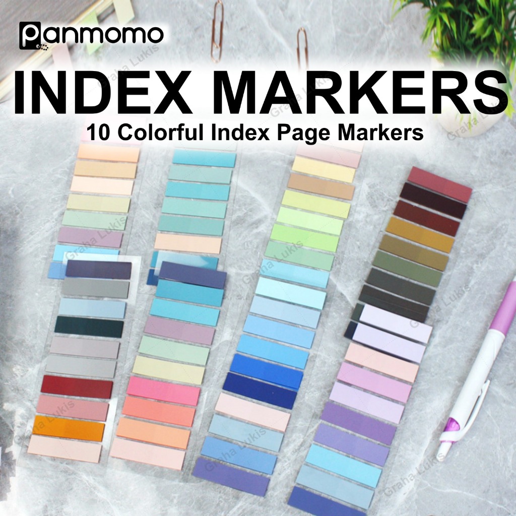 Jual Panmomo 10 Colorful Index Page Markers | Shopee Indonesia