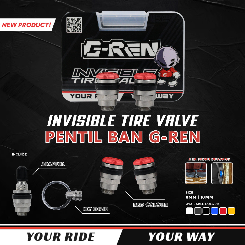 Jual PENTIL BAN MOTOR G-REN GREN INVISIBLE TIRE VALVE RIM PENTIL BAN ...