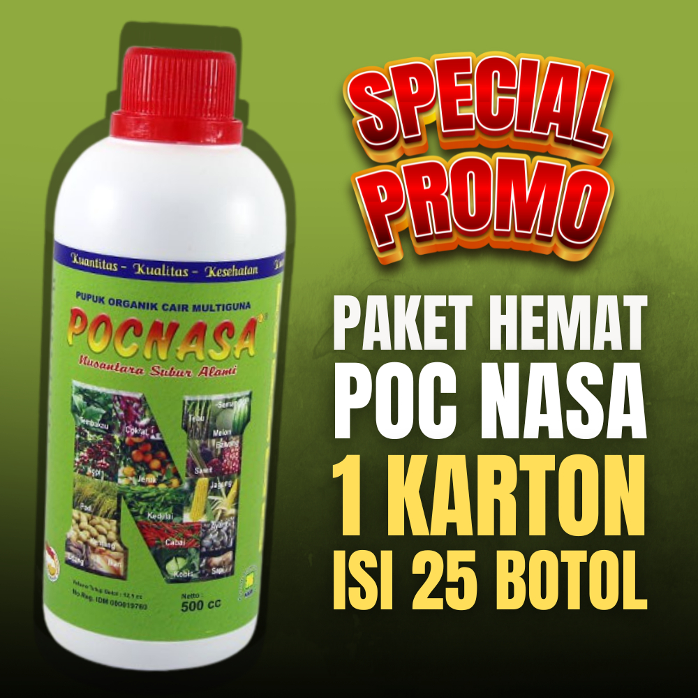 Jual Paket Promo POC NASA 500 cc 1 Dus Isi 25 Botol Pupuk Organik Cair POC NASA 500cc Pupuk ...