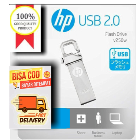 Jual Flashdisk mark HP bahan Metal 4GB, 8GB, 16GB, 64GB redy stock ...