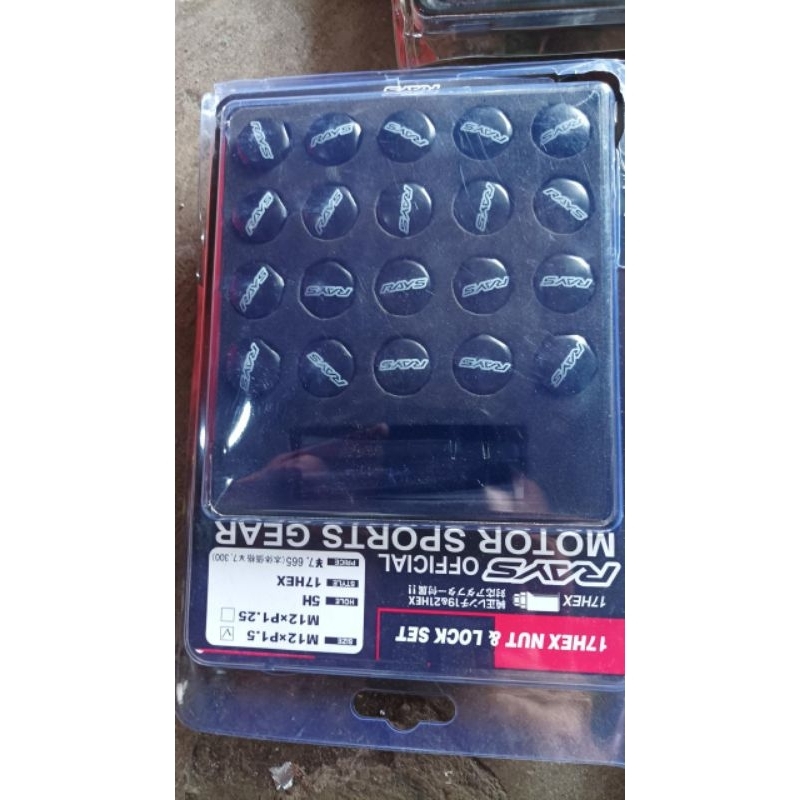 Jual mur / baut warna rays isi 20 biji ukuran 12 x 1,5 kondisi baru ...