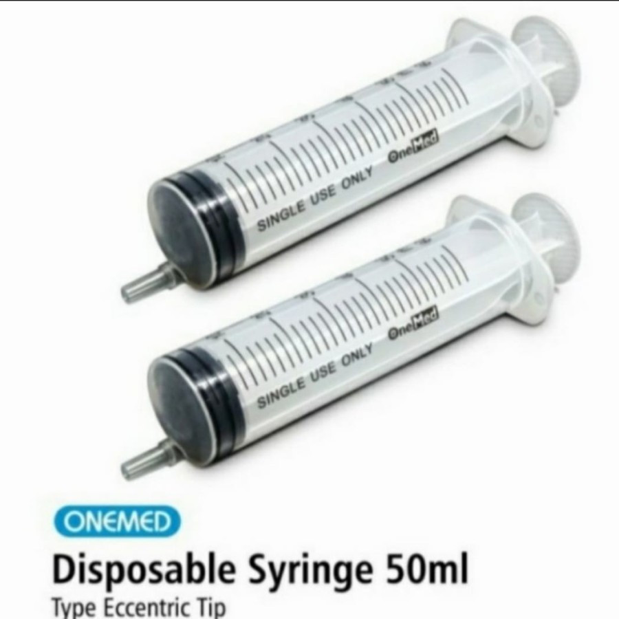 Jual Spuit 50cc OneMed Disposable Syringe 50 cc OneMed Lubang Pinggir ...