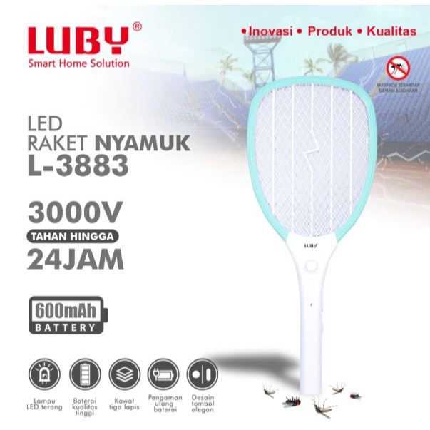 Jual Raket Nyamuk Listrik Luby L-3883 raket cas ulang berkualitas ...