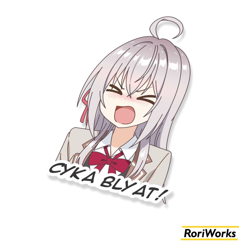 Jual Stiker Kiss cut - Alya Cyka Blyat Meme | RoshiDere | Shopee Indonesia