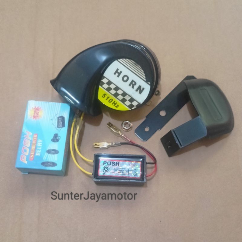Jual Klakson keong Single + Relay Modul Klakson Putus Putus. | Shopee ...