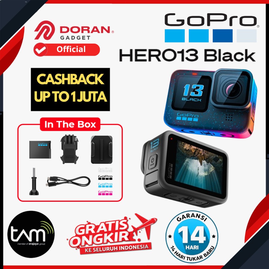 Jual GoPro Hero 13 Black Action Camera Go Pro 13 Action Cam Garansi Resmi 1 Tahun | Shopee Indonesia