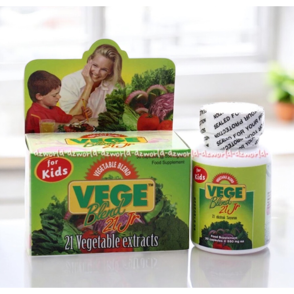 Jual Vege Blend 21Jr Suplemen 21 Macam Sayuran Dalam Bentuk Kapsul ...