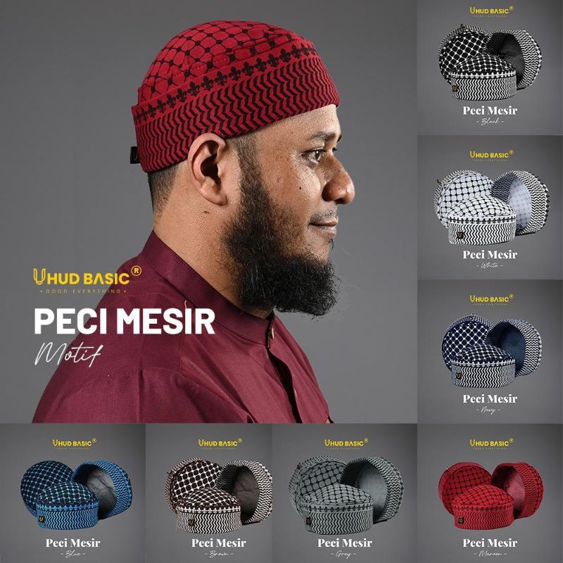 Jual Uhud Basic - Peci Mesir Motif - muslim dengan design yang modern ...