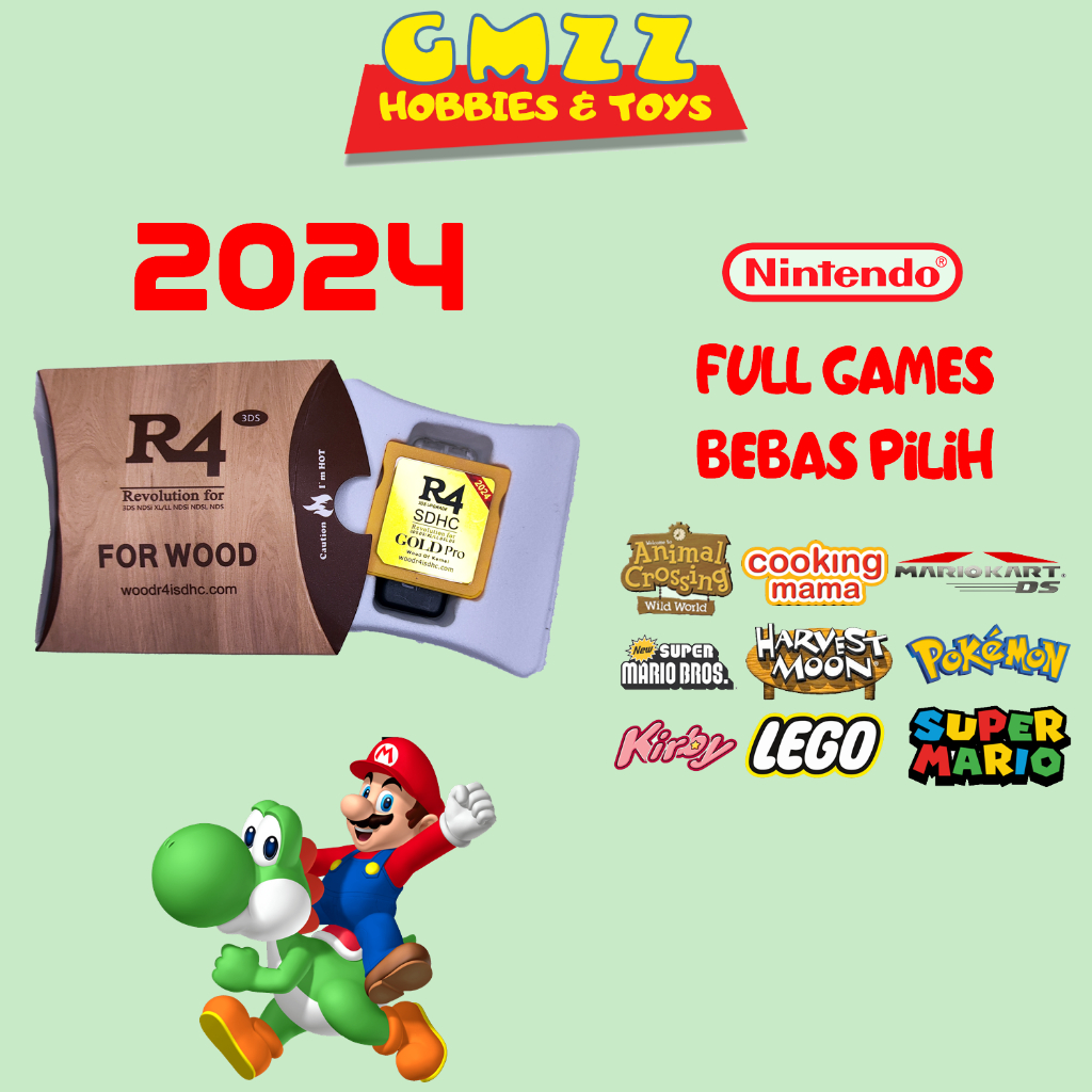 Jual R4 SDHC GOLD Pro Wood Version R4i Nintendo Ds Lite Dsi 3Ds 2Ds XL ...