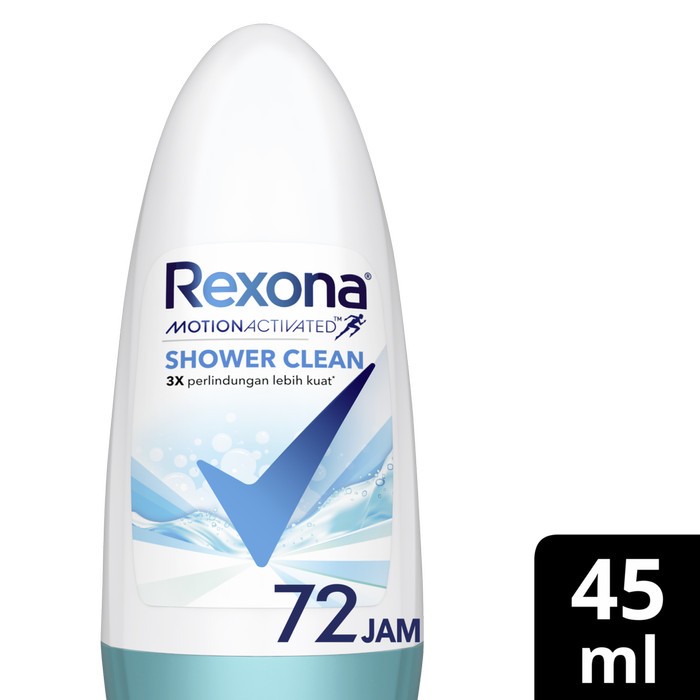 Jual rexona shower clean deodorant roll on 45ml | Shopee Indonesia
