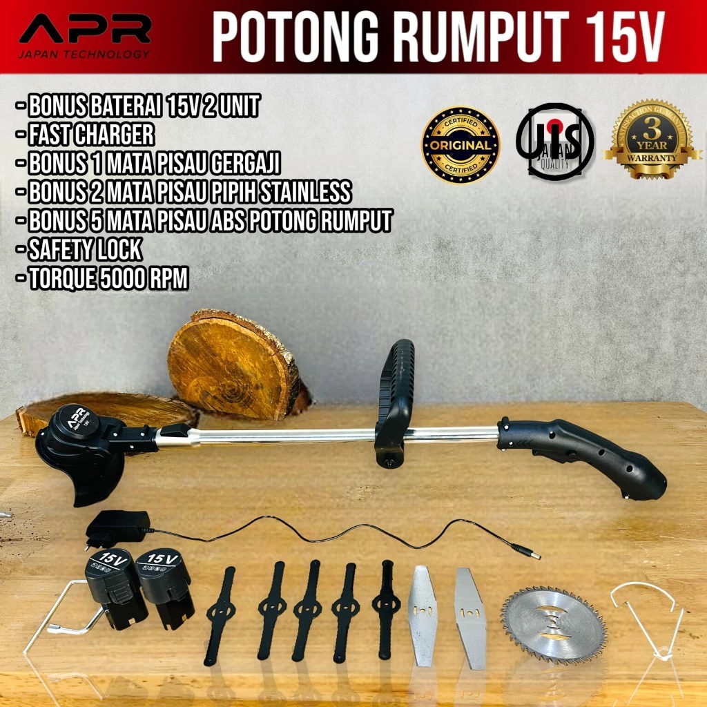 Jual PROMO APR TYPE AP43 Mesin Potong Rumput Cordless APR Japan 15V 2 ...