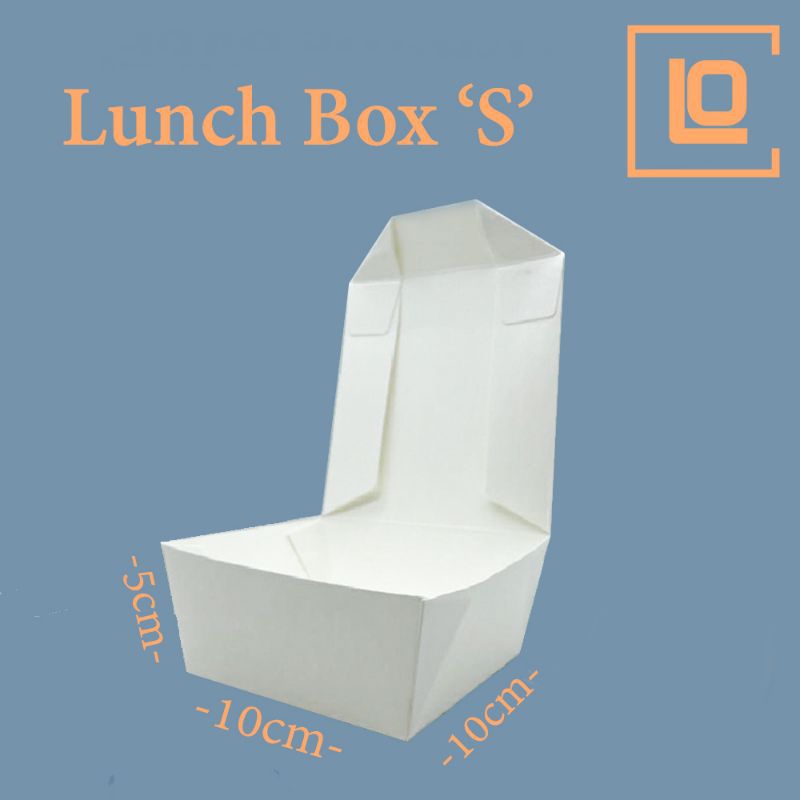 Jual Paper Lunch Box White Ukuran S Laminasi / Kotak Makan Kertas Food Grade @50 Pcs | Shopee ...