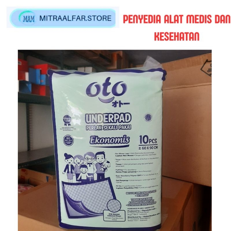 Jual Oto Underpad Perlak Sekali Paki 60x90 isi 10 lembar | Shopee Indonesia