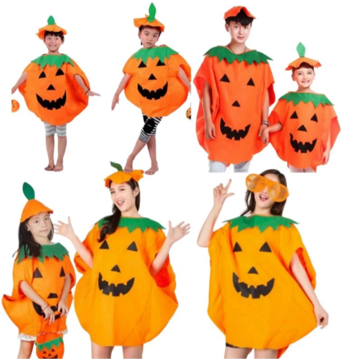 Jual Kostum Labu Halloween Anak Cosplay Pumpkin Haloween Kids Costume ...