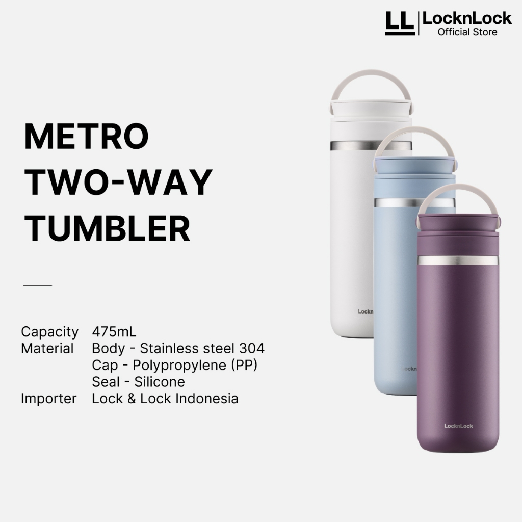 Jual LocknLock Metro Two-way Tumbler 475ml - LHC4274 | Shopee Indonesia