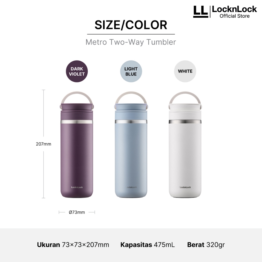 Jual LocknLock Metro Two-way Tumbler 475ml - LHC4274 | Shopee Indonesia