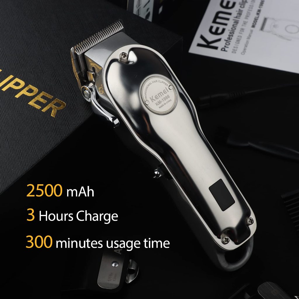 Jual KEMEI KM-1986 ALAT CUKUR RAMBUT STENLIS STELL CLIPPER CUKURAN CAS | Shopee Indonesia